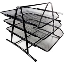 LETTER TRAY 3 PIECES METAL BLACK HS: 83040000 / HU bij MaritiemExpert